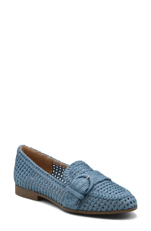 CHARLES DAVID Follies Raffia Loafer - Blue