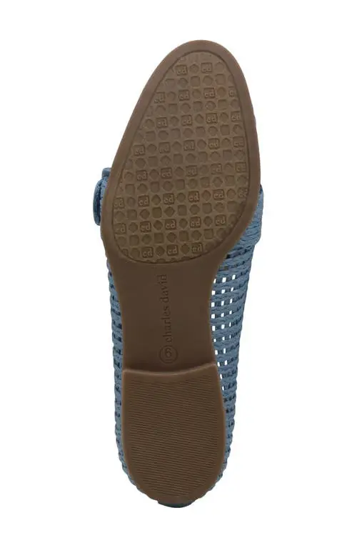 CHARLES DAVID Follies Raffia Loafer - Blue