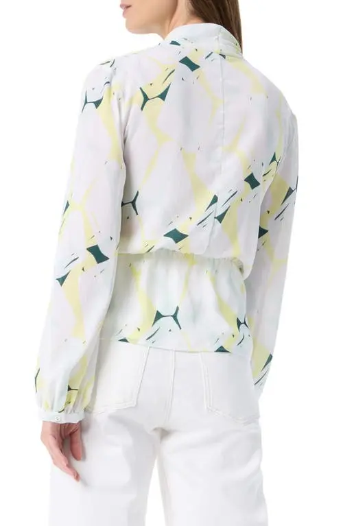 DO BY DEE OCLEPPO Margot Abstract Print Faux Wrap Peplum Top