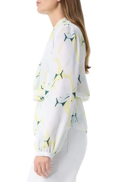 DO BY DEE OCLEPPO Margot Abstract Print Faux Wrap Peplum Top