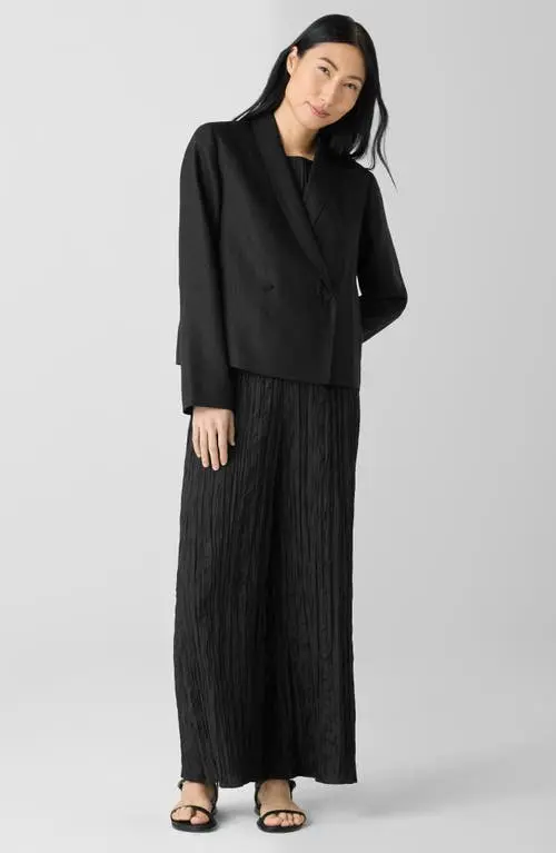 Eileen Fisher Shawl Collar Double Breasted Jacket