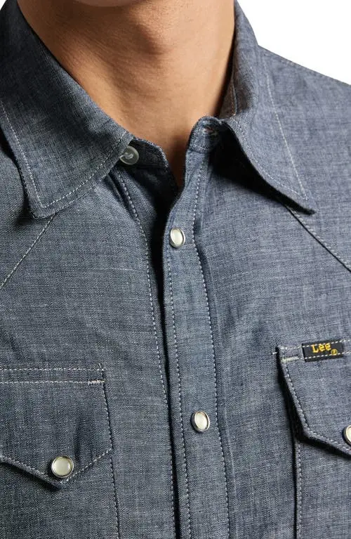 LEEM 101 Western Chambray Snap-up Shirt - Dry