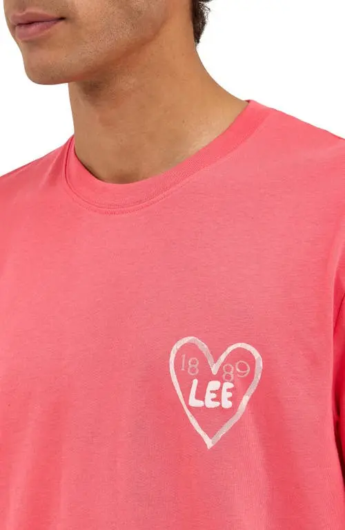 LEEM Heart Logo Embroidered Graphic T-shirt