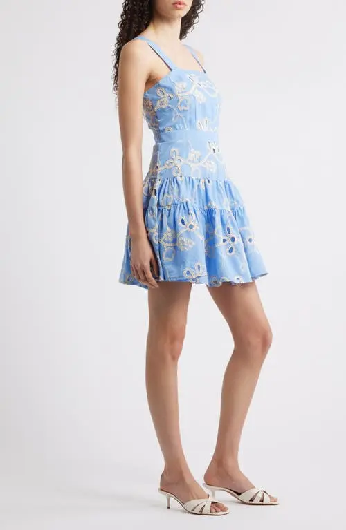 Sam Edelman Rope Embroidery Mini Dress - Light Blue | Editorialist