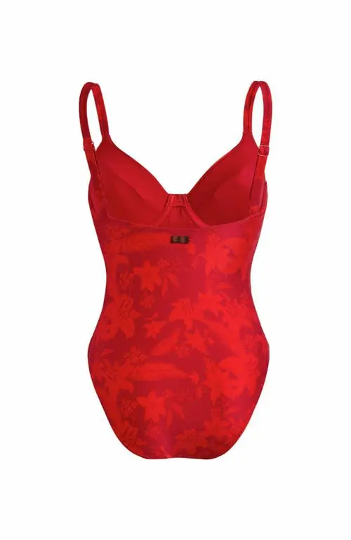 Vilebrequin Flower Power Underwire One-piece Swimsuit - Lipstick