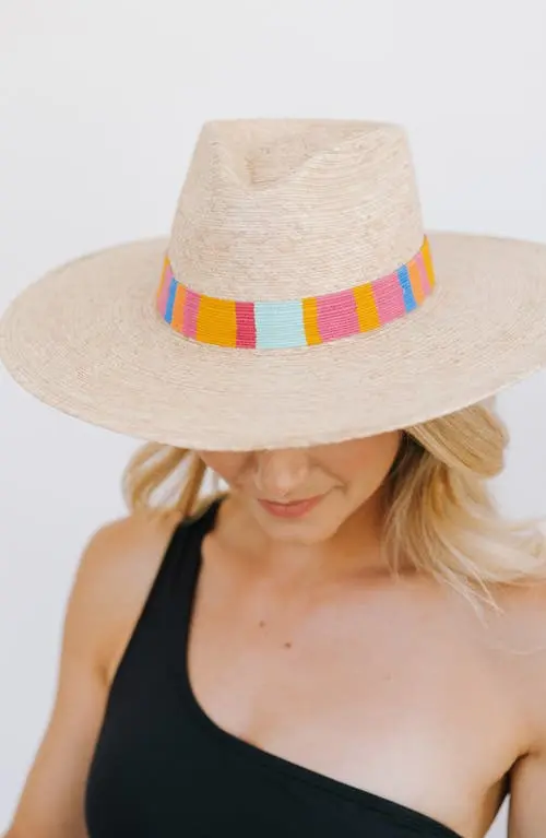 SUNSHINE TIENDA Marta Palm Straw Sun Hat