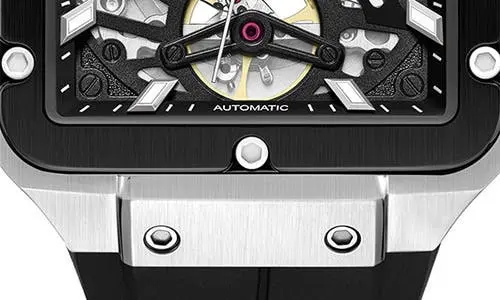 KENNETH COLE Automatic Square Strap Watch - Black