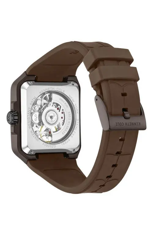 KENNETH COLE Automatic Strap Watch - Brown
