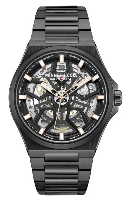 KENNETH COLE Automatic Bracelet Watch - Black