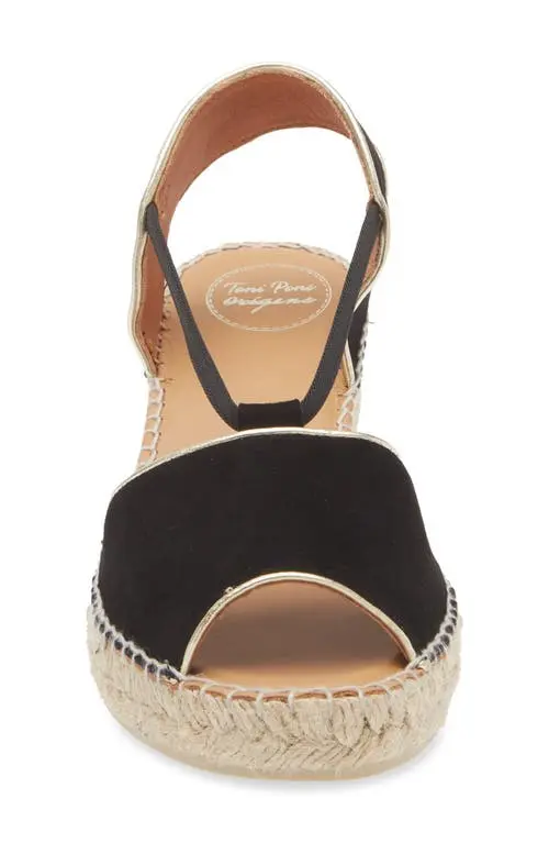 TONI PONS Bilda Espadrille Wedge Sandal - Black
