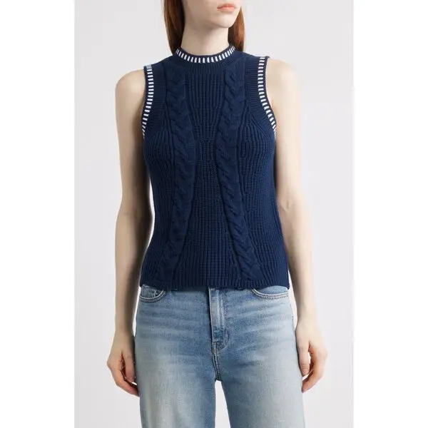 525 America 525 Zoey Cable Stitch Sweater Vest