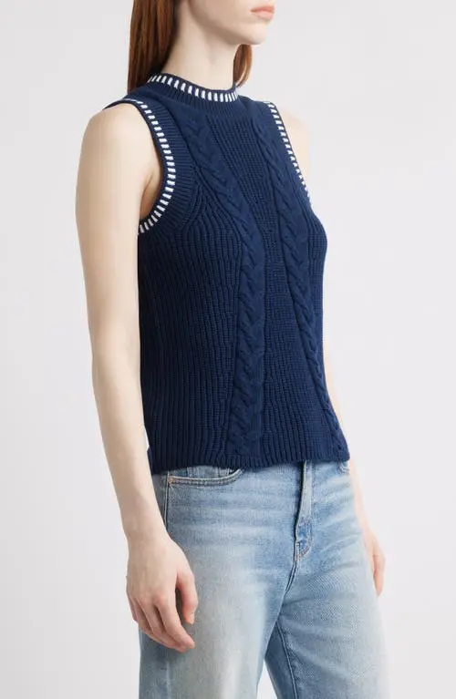 525 America 525 Zoey Cable Stitch Sweater Vest