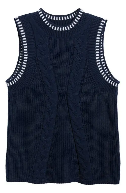 525 America 525 Zoey Cable Stitch Sweater Vest