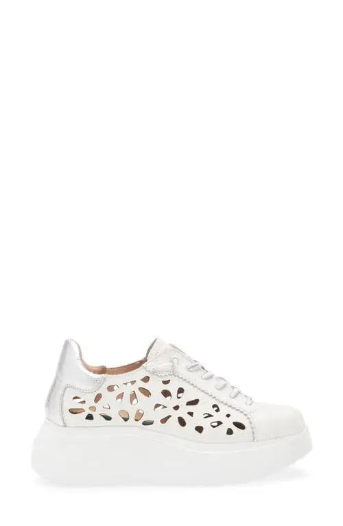 WONDERS Perforated Leather Platform Sneakers