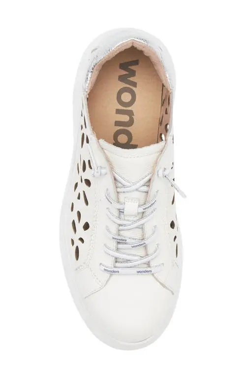 WONDERS Perforated Leather Platform Sneakers