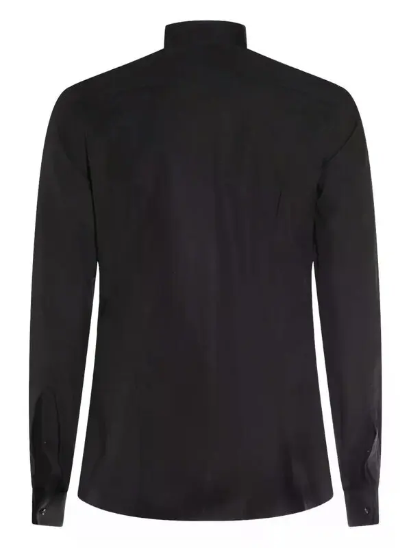 Canali Cotton Tuxedo Shirt - Black