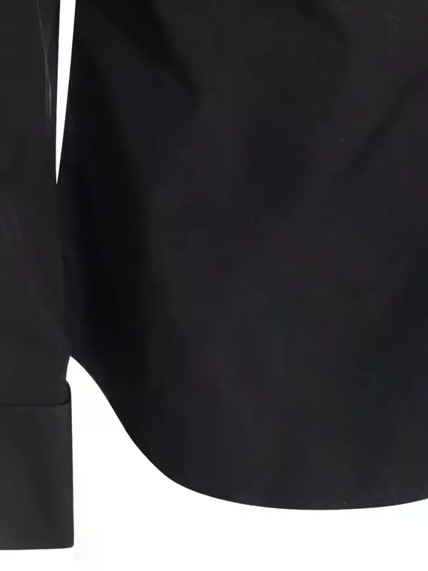 Canali Cotton Tuxedo Shirt - Black
