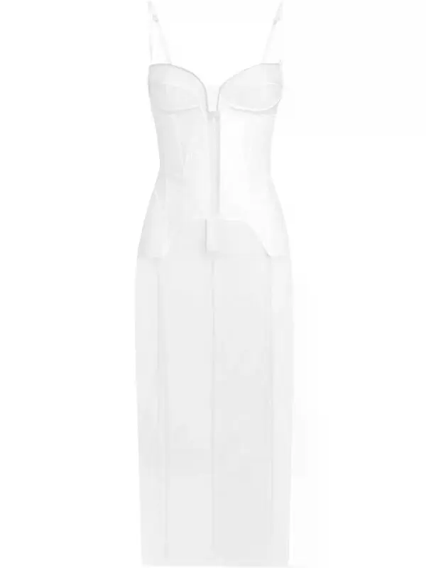 Dolce & Gabbana Corset-style Midi Dress - White