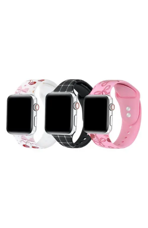 THE POSH TECH 3-pack Silicone Apple Watch Bands - Assorted