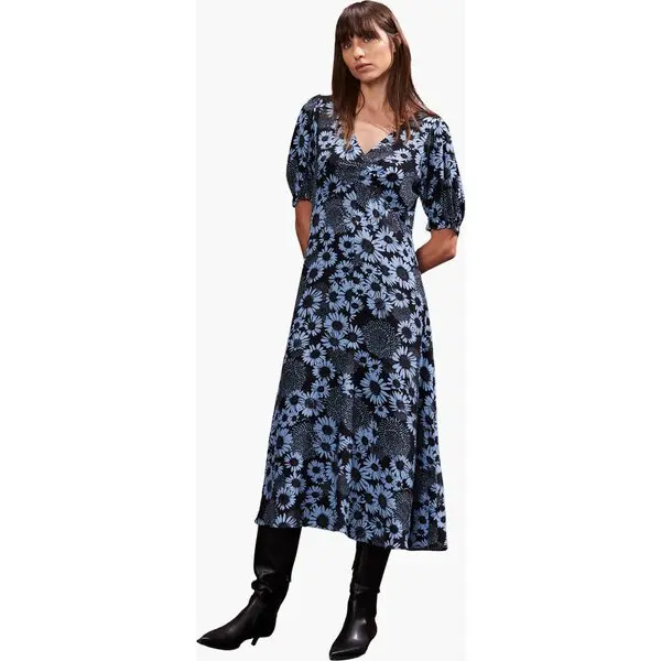 RO&ZO Daisy Print Ruched Front Dress