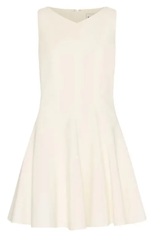 MILLY Sleeveless Fit & Flare Mini Dress - Ecru