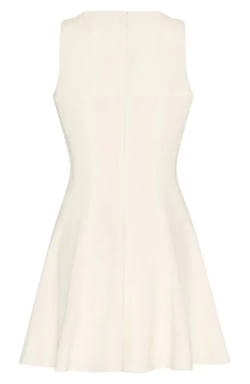 MILLY Sleeveless Fit & Flare Mini Dress - Ecru