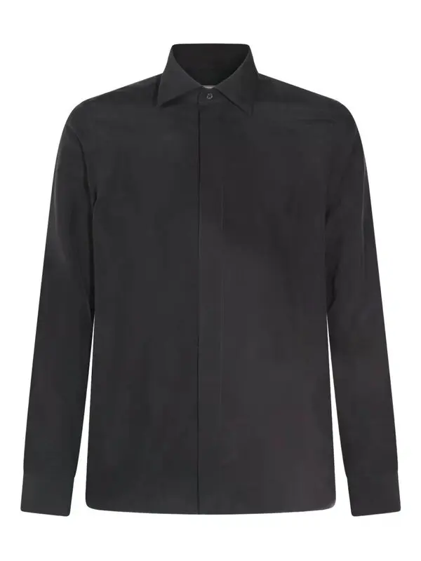 Canali Silk Shirt - Black