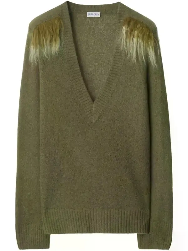 Burberry Shearling-trim Jumper