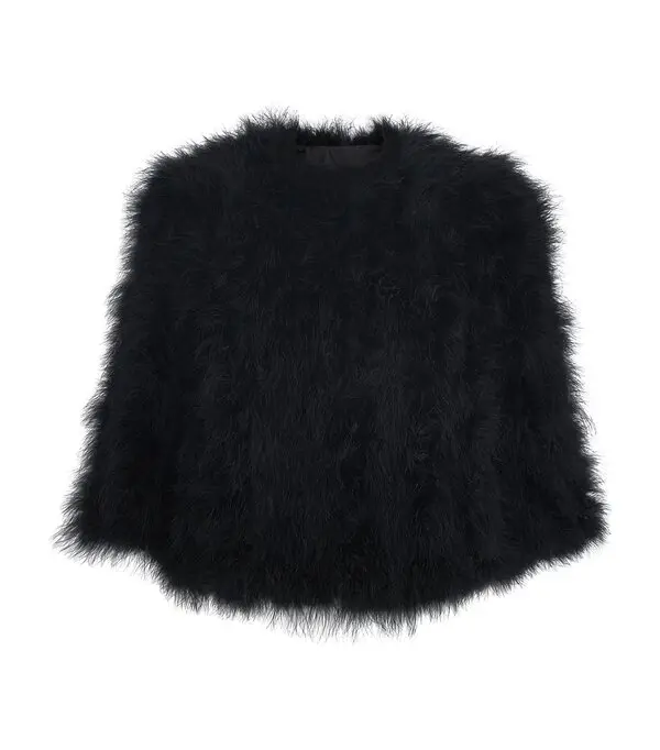 YVES SALOMON Feather Jacket - Black