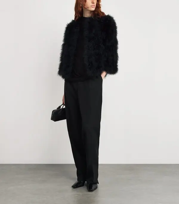 YVES SALOMON Feather Jacket - Black