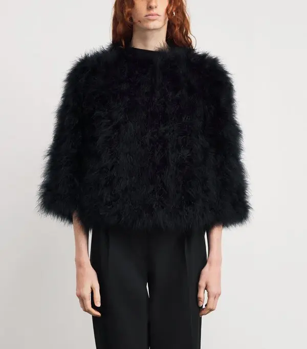YVES SALOMON Feather Jacket - Black