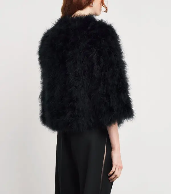 YVES SALOMON Feather Jacket - Black