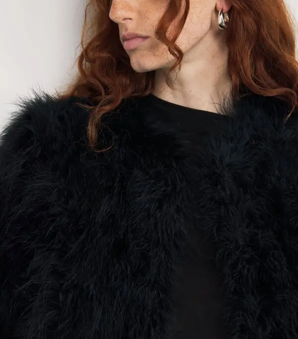 YVES SALOMON Feather Jacket - Black