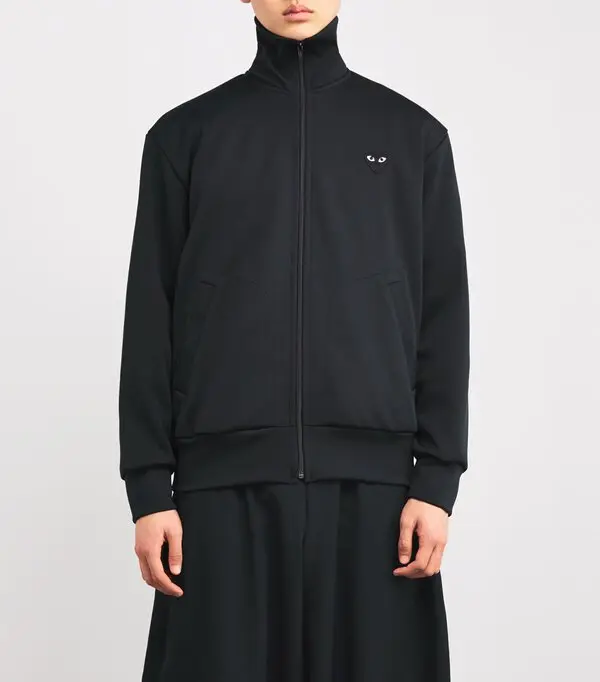 Play Comme Des Garcon Zip-up Heart Sweatshirt