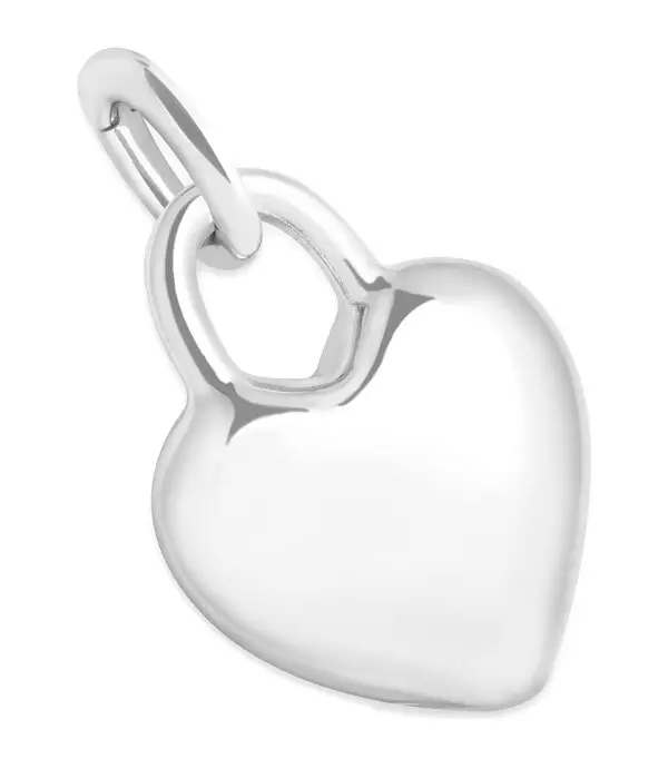 ASTRID & MIYU Rhodium-plated Heart Charm - Silver