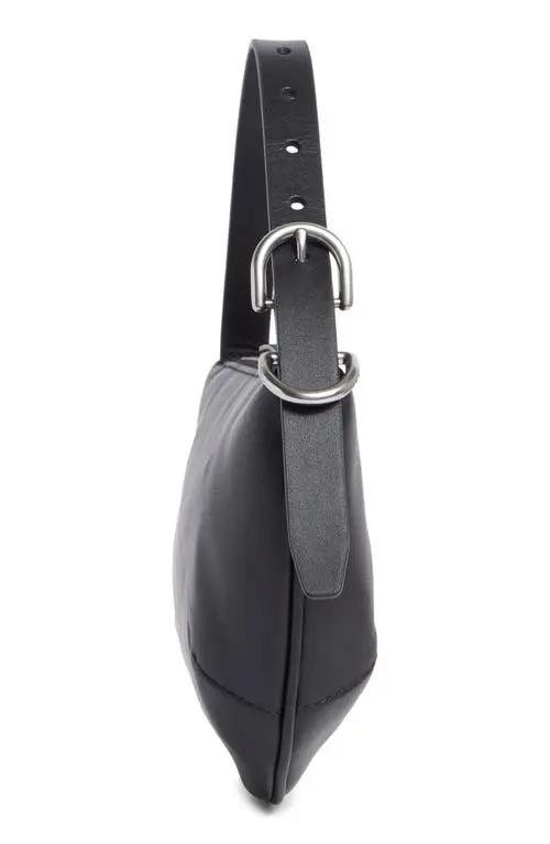Rag & Bone Small Mercer Leather Hobo Bag - Black