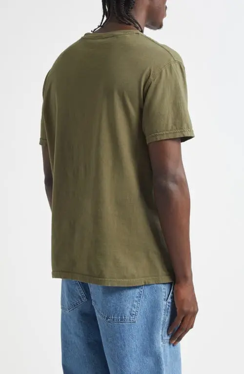NOAH Core Logo Pocket Tee - Army Green