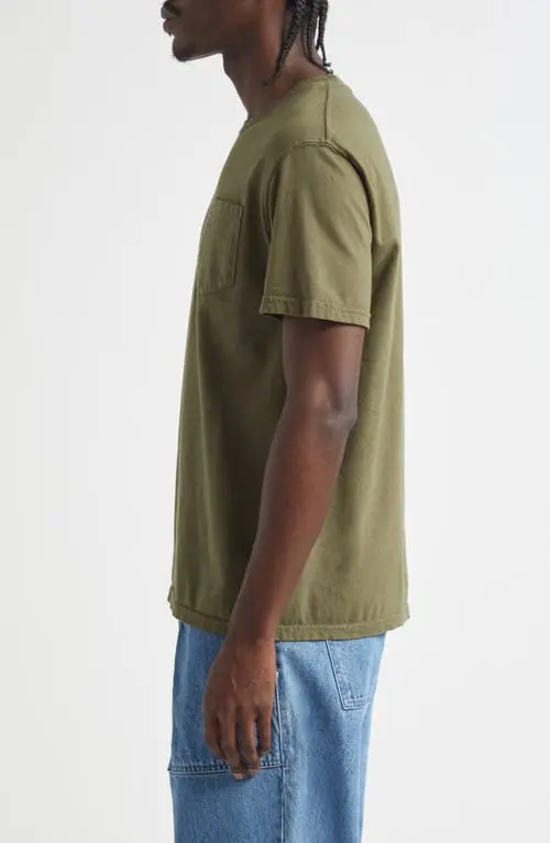 NOAH Core Logo Pocket Tee - Army Green