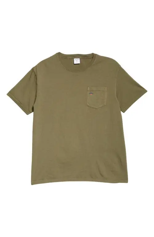 NOAH Core Logo Pocket Tee - Army Green