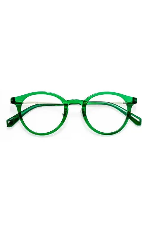 Eyebobs Golden Age 45mm Reading Glasses - Green Apple Crystal/silver