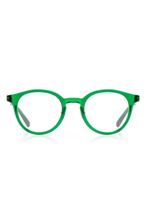 Eyebobs Golden Age 45mm Reading Glasses - Green Apple Crystal/silver