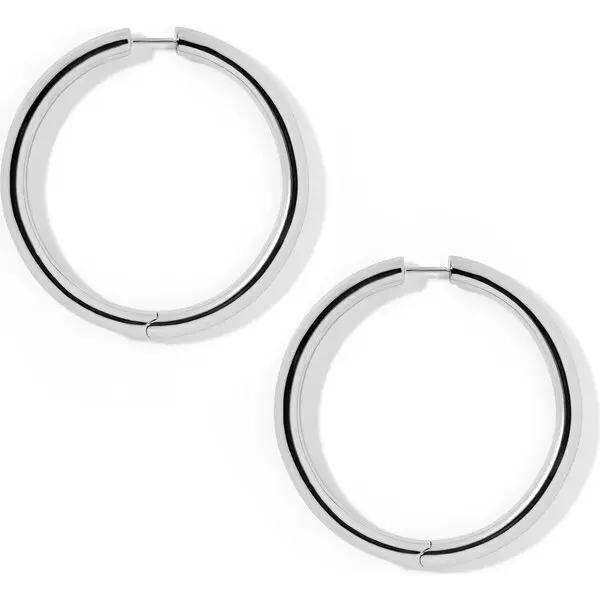 JENNIFER FISHER Lilly Hinge Baby Hoop Earrings - Silver