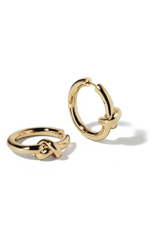 JENNIFER FISHER Knot Baby Hoop Earrings - Yellow Gold