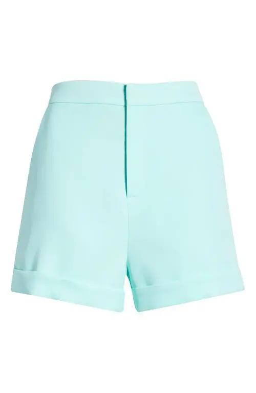 Endless Rose High-waisted Tailored Shorts - Aqua