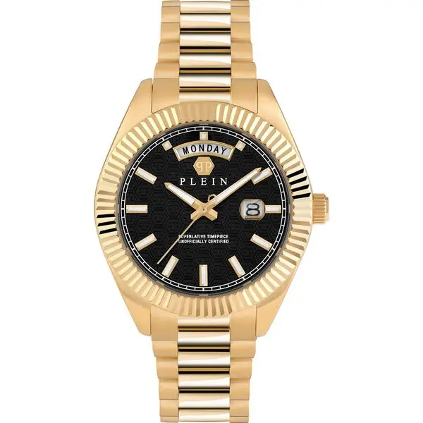 Philipp Plein Date Superlative Bracelet Watch - Ip Yellow Gold