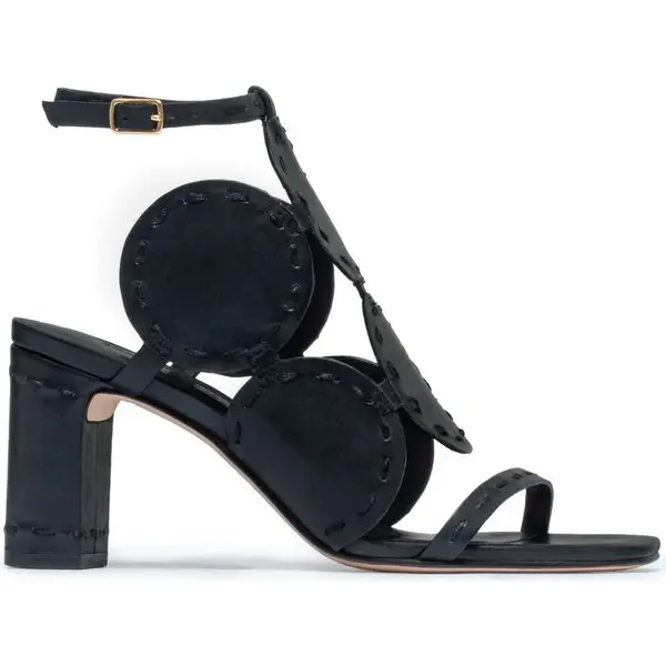 Bernardo New Moon 75" High Heel Strappy Sandals - Black