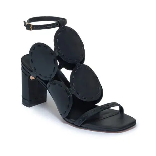 Bernardo New Moon 75" High Heel Strappy Sandals - Black