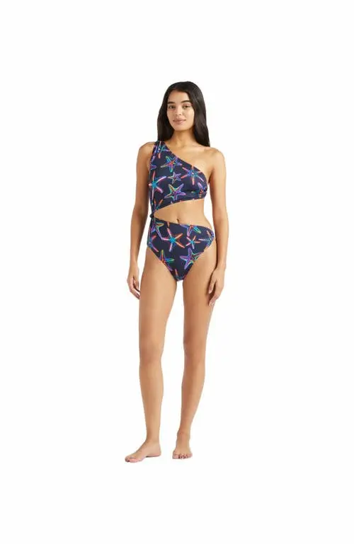 Vilebrequin Disco Stars Asymmetric One-piece Swimsuit - Bleu Marine