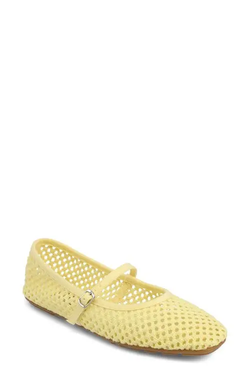 Mia Kora Mary Jane Flat - Yellow Wove