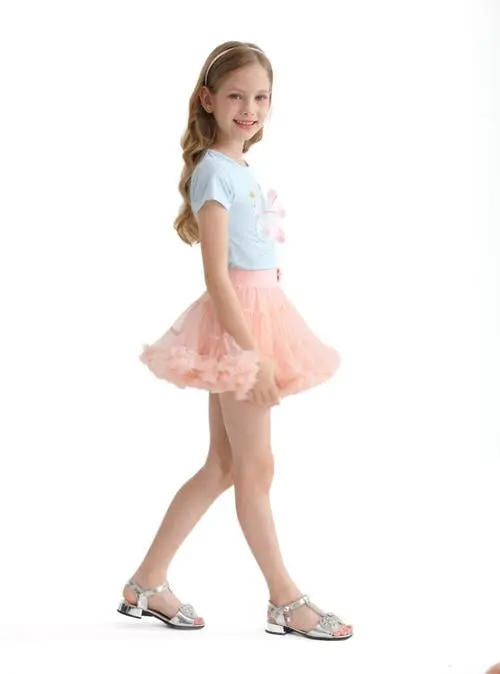 MIMI TUTU Bow Tulle Skirt - Blush